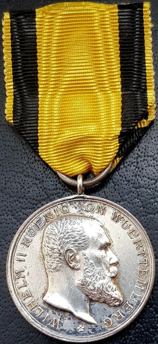 9975 German WW1 Wurttemberg Silver Military Merit Medal Verdienstmed – Iron Cross Militaria
