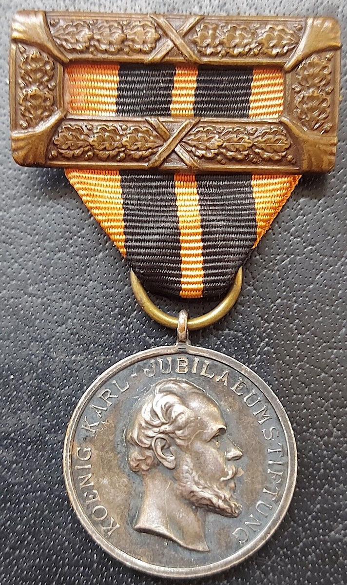 11617 German WW1 Wurttemberg Medal of Recognition King Karl Jubilee ...