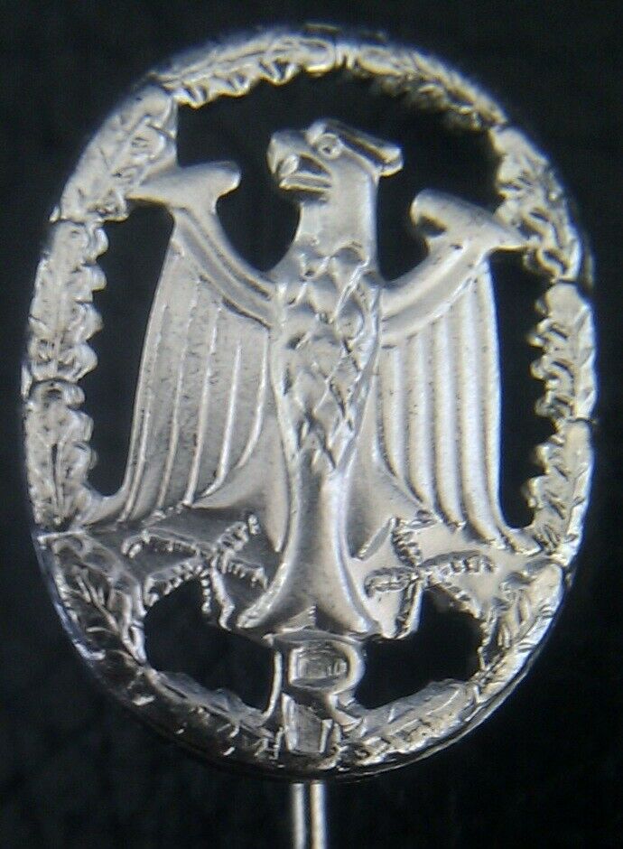 0706 German post WW2 Bundeswehr Proficiency Badge MINIATURE SILVER R ...