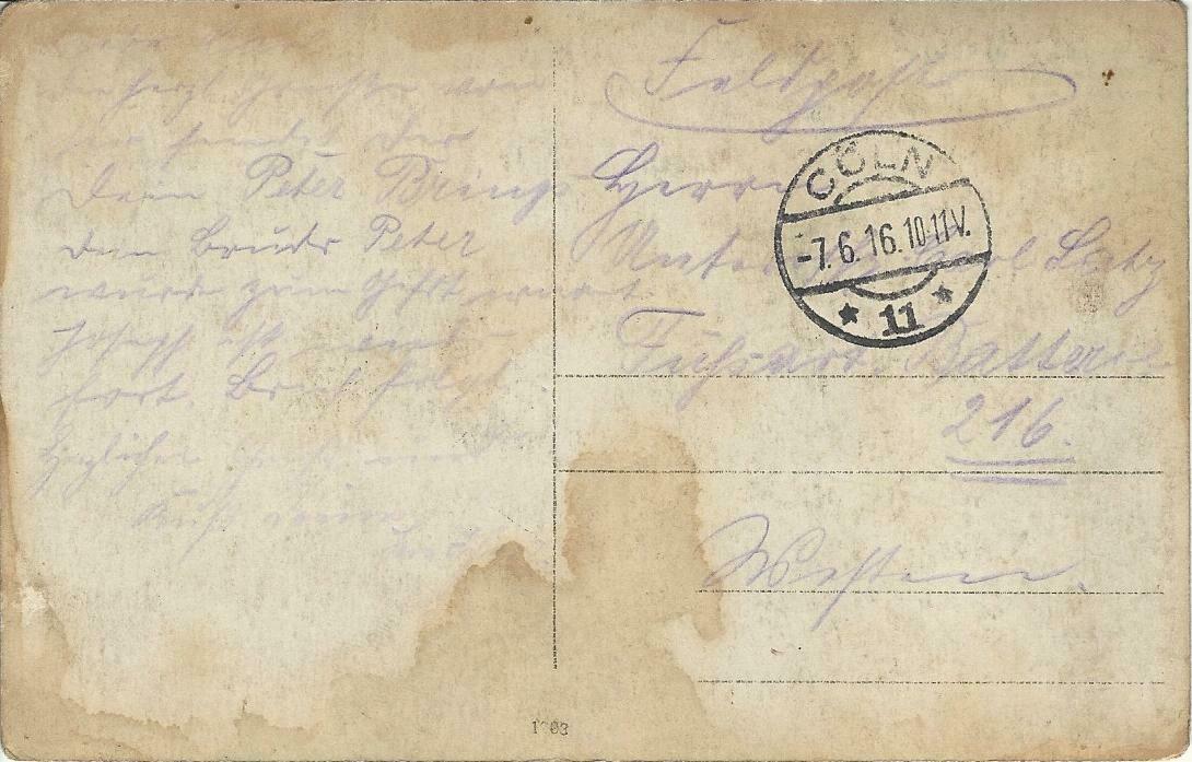 0619 German Field Postcard Feldpost WW1 Prussian Soldiers Iron Cross ...