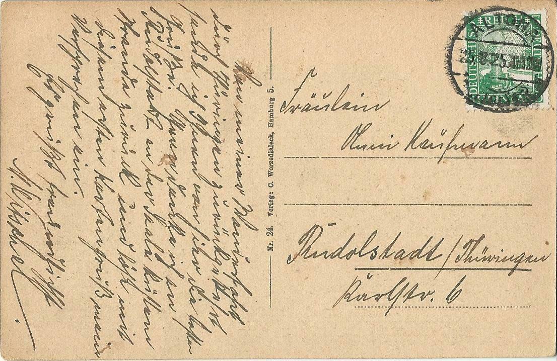 0446 German Field Postcard Feldpost WW1 Cap Polonio Ship Hamburg St ...