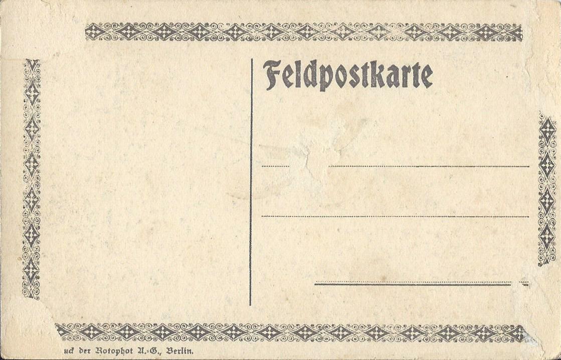 0827 German Field Postcard Feldpost WW1 France Ruins Cloister Cerny ...