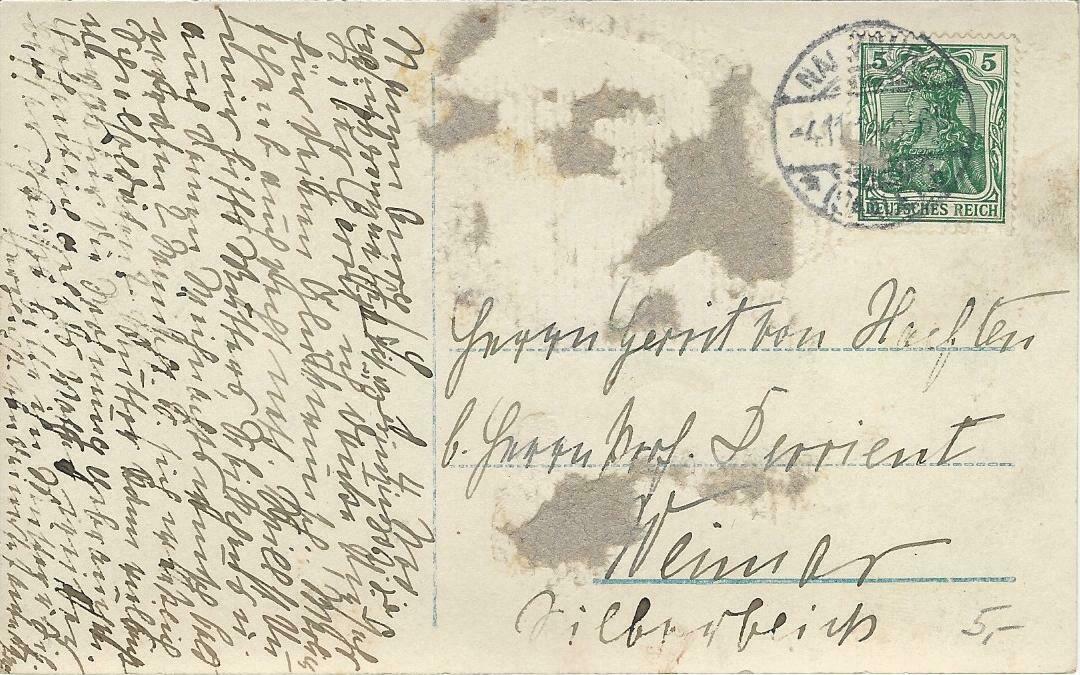 0504 German Field Postcard Feldpost WW1 Reichsmarine Navy English Cr ...