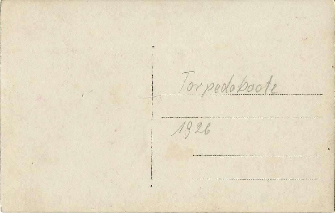 0434 German Field Postcard Feldpost WW1 1926 Torpedo Boat Reichsmari ...